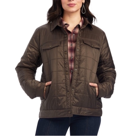 Ariat | Jackets & Coats | Ariat Real Puffer Trucker Jacket Medium New ...